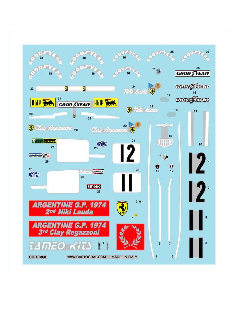 FERRARI 312 B3 (TMK372) by TAMEO KITS
