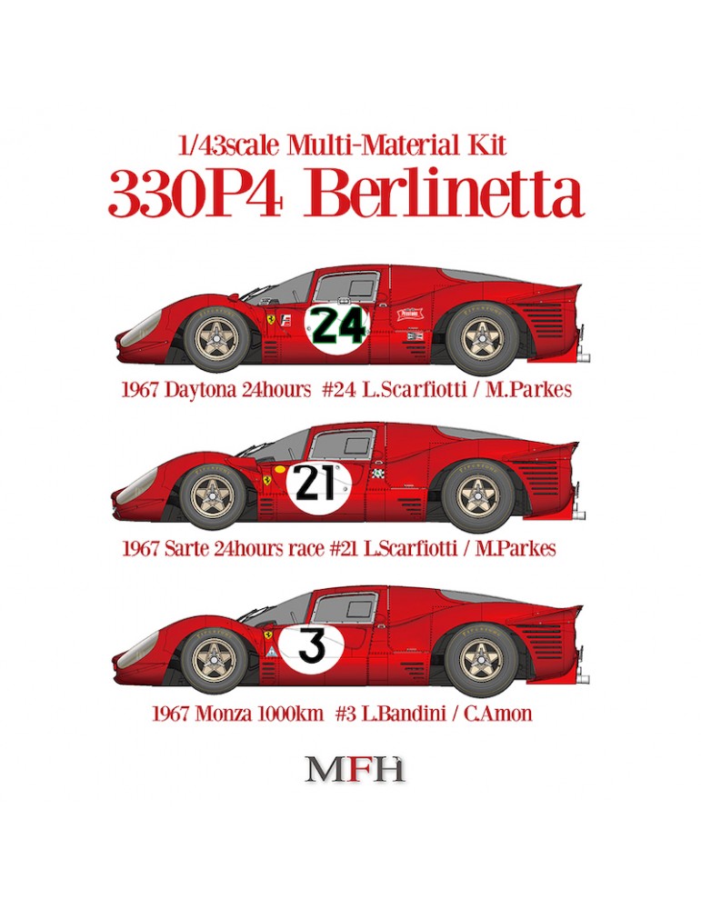 FERRARI 330 P4 BERLINETTA (VER. B) (K792) by MODEL FACTORY HIRO